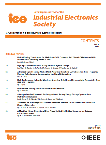 2020 IEEE Open Journal of the Industrial Electronics Society – Inaugural Volume is published ...