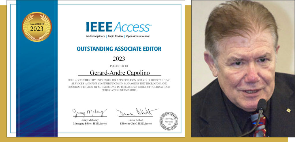 Gérard-André Capolino honored by IEEE Access as Outstanding Associate Editor in 2023 - IEEE ...